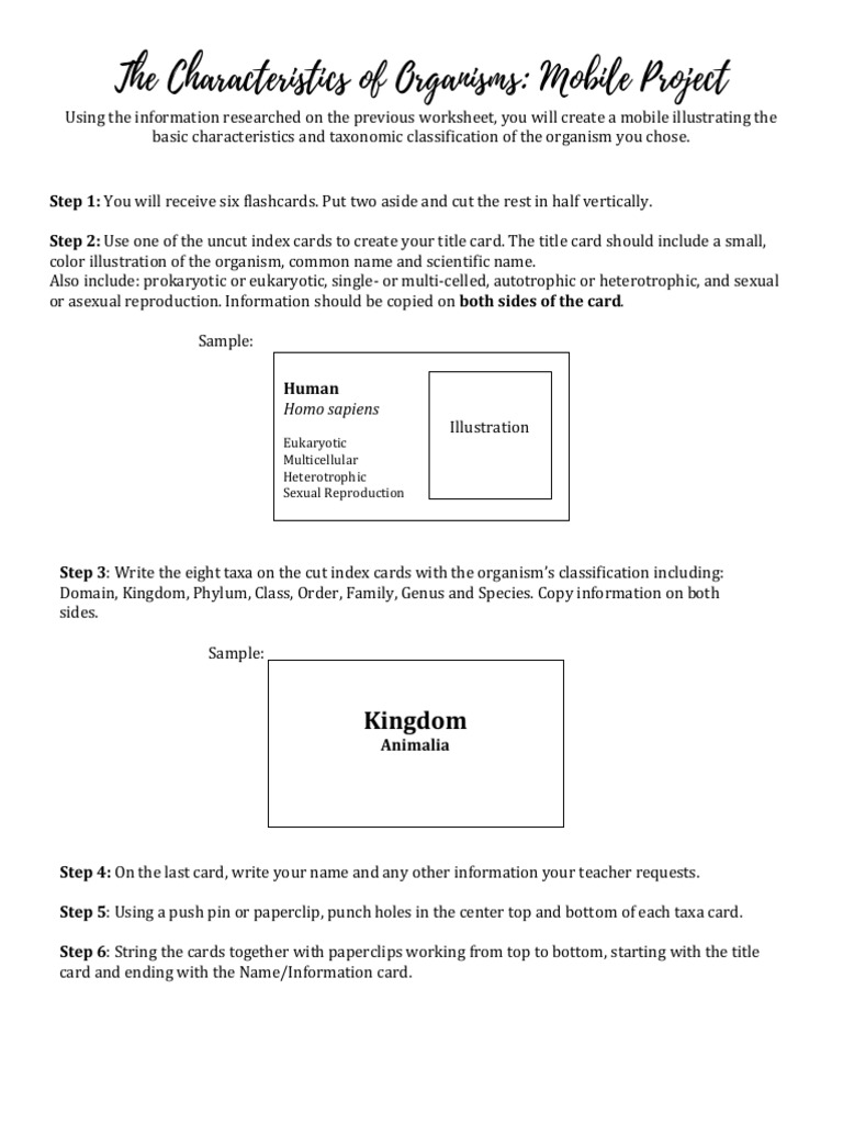 Organism Classification Mobile Project | PDF | Organisms | Taxonomy ...