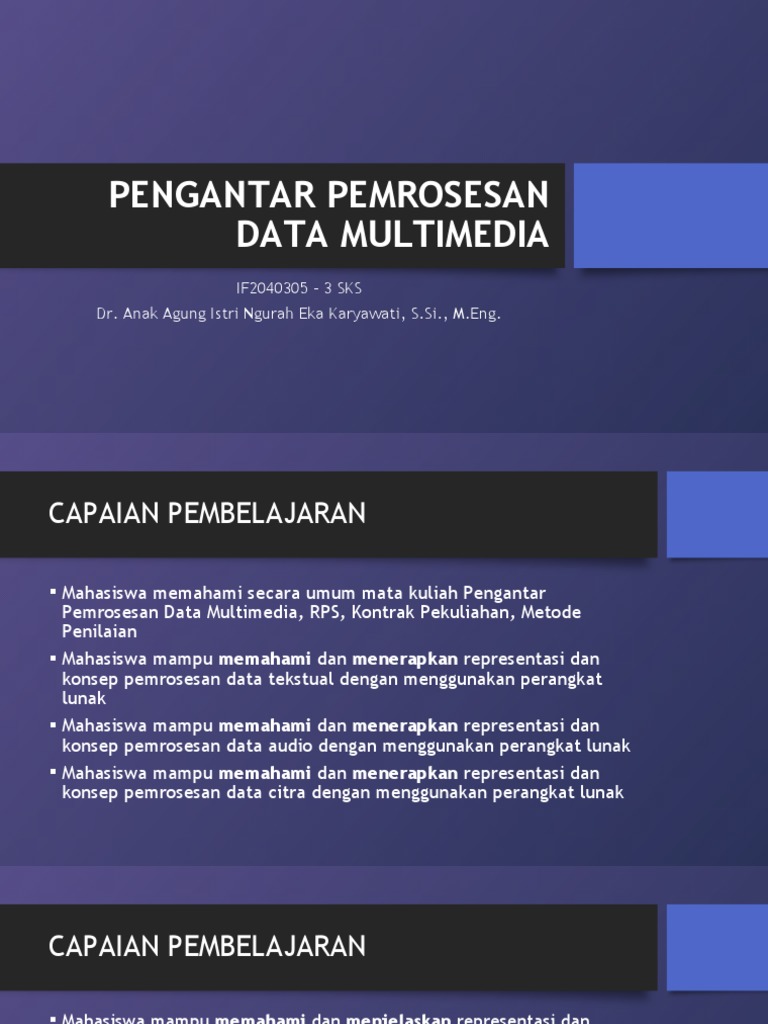 Pemrosesan Data Multimedia | PDF | Seni | Komputer