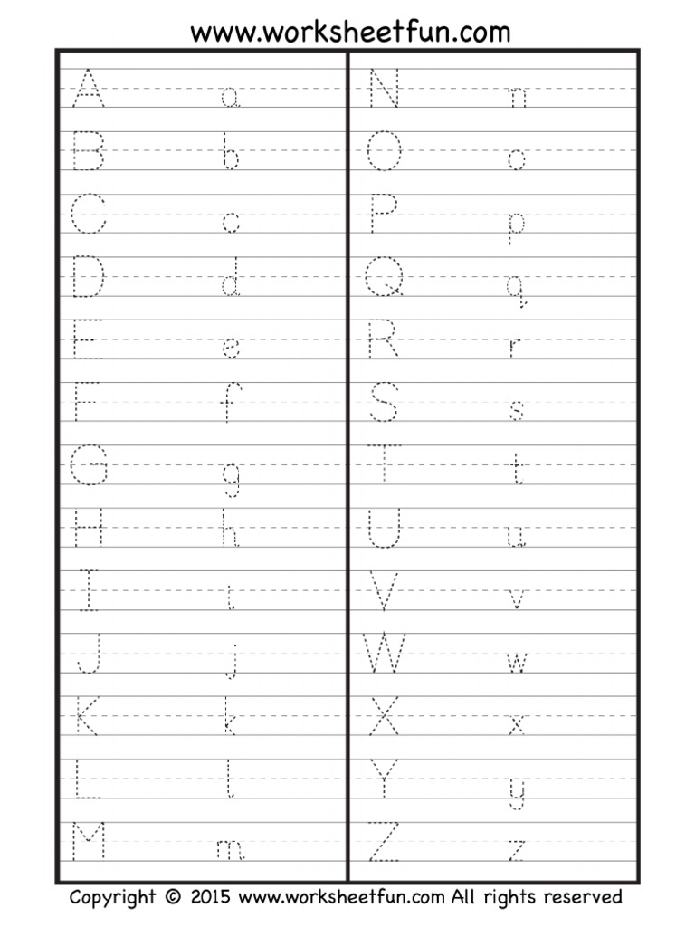 Wfun15 Upper Lower Case Letter Tracing 2 | PDF