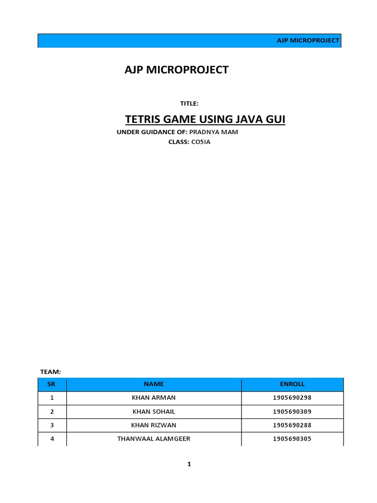AJP MicroProject | PDF | Software Engineering | Computing
