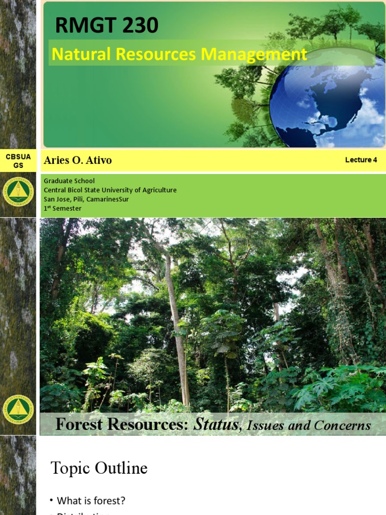 Natural Resources Management: RMGT 230 | PDF | Forests | Rainforest