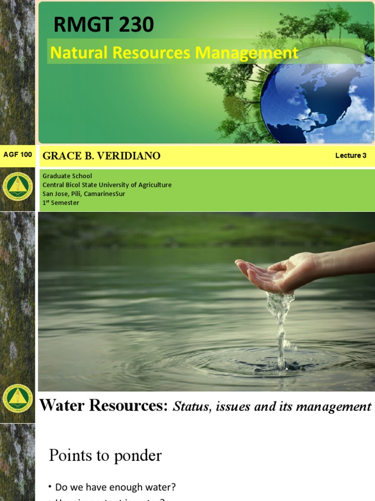 Water Resources Management Overview | PDF | Water Scarcity | Water