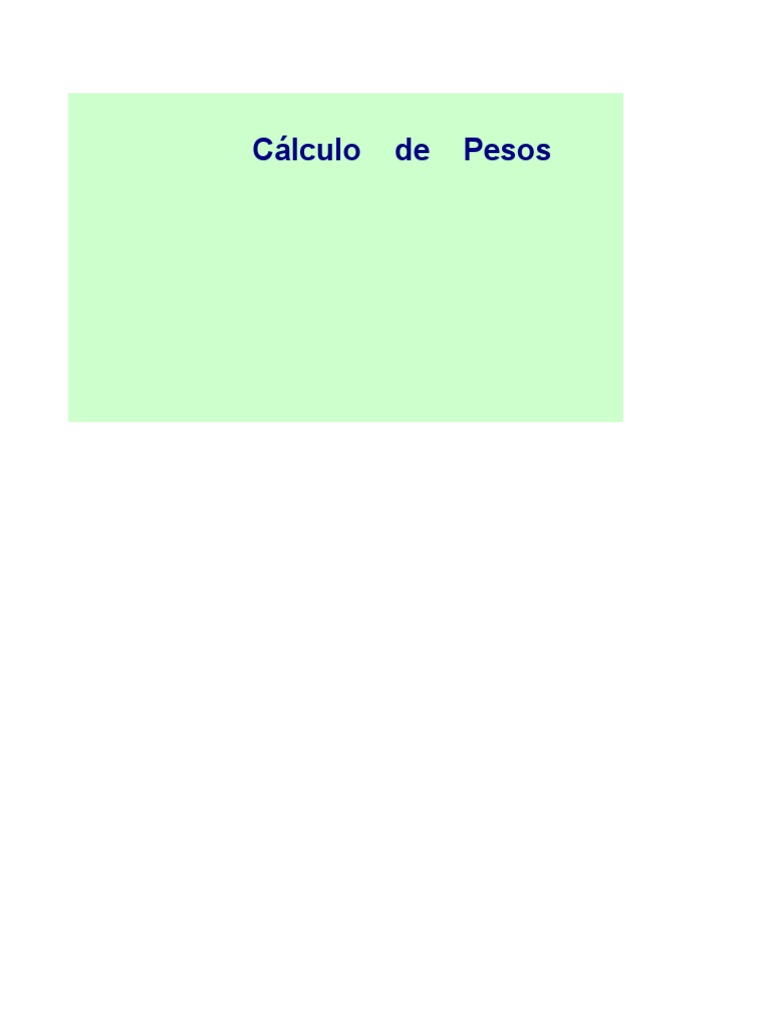 Calculo de Pesos | PDF | Tecnología