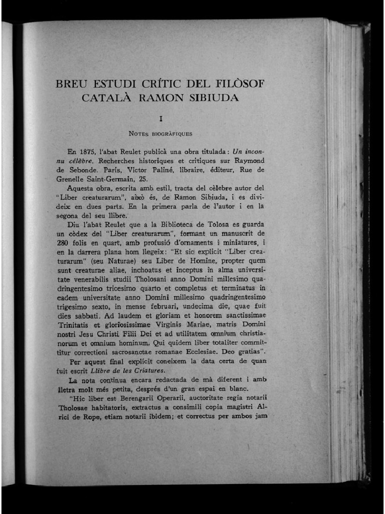 AVIGNÓ - 1935 - Breu - Estudi - Crític - Del - Filòsof - Català - Ramon ...