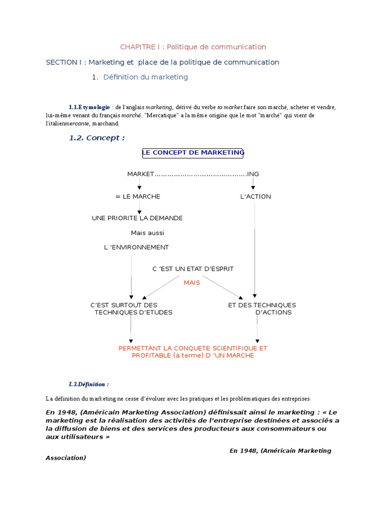 Politique de communication en marketing | PDF | Commercialisation ...