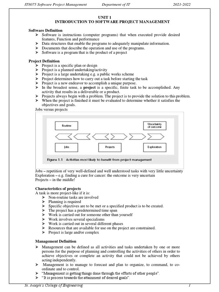 Unit 1 Introduction To Software Project Management Software Definition ...