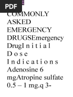 Emergency ICU Drugs List Final | PDF