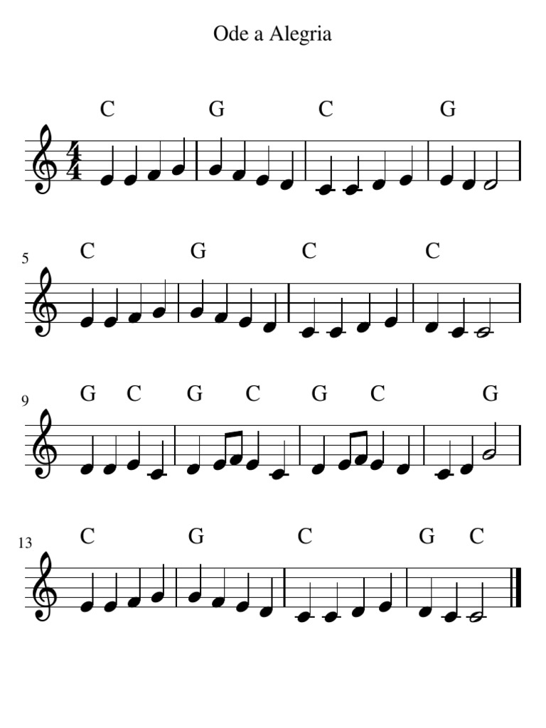 Ode A Alegria Oficial | PDF