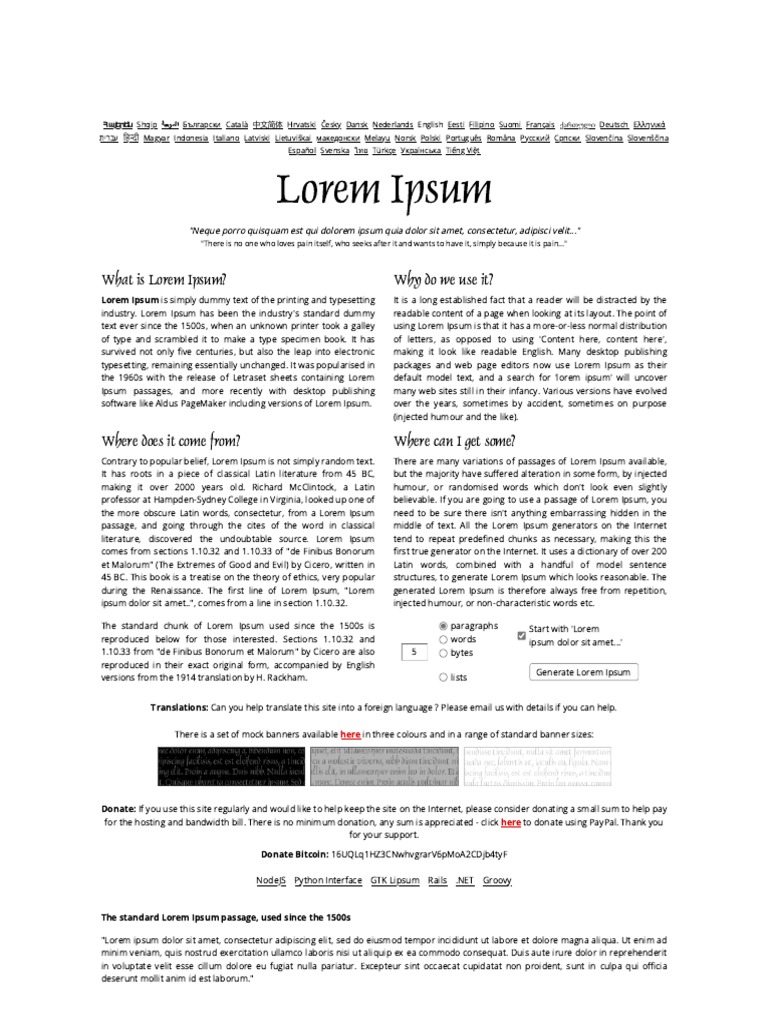 Lorem Ipsum - All The Facts | PDF | Text