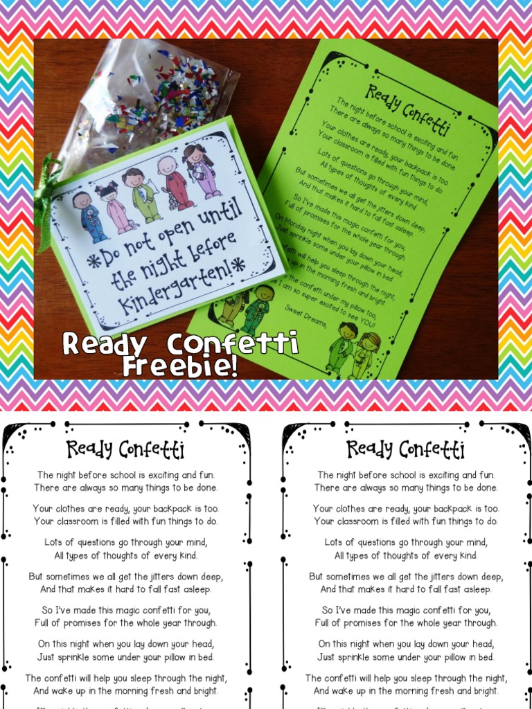 Backto School Ready Confetti FREEBIE | PDF | Sleep