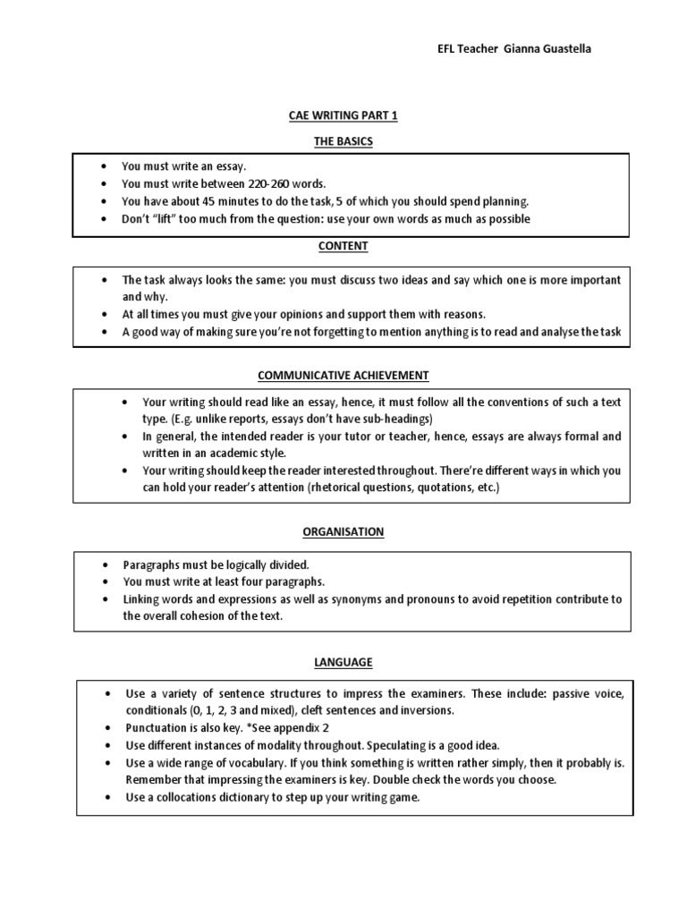 Essay Writing Made Easy (C1 - WRITING PART 1) | PDF | Sentence ...