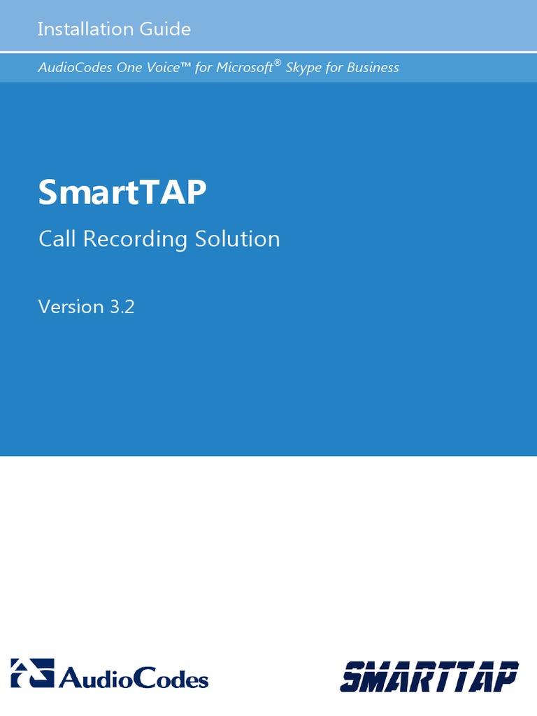 LTRT-27182 SmartTAP Installation Guide Ver. 3.2 | PDF | Proxy Server | Public Key Certificate