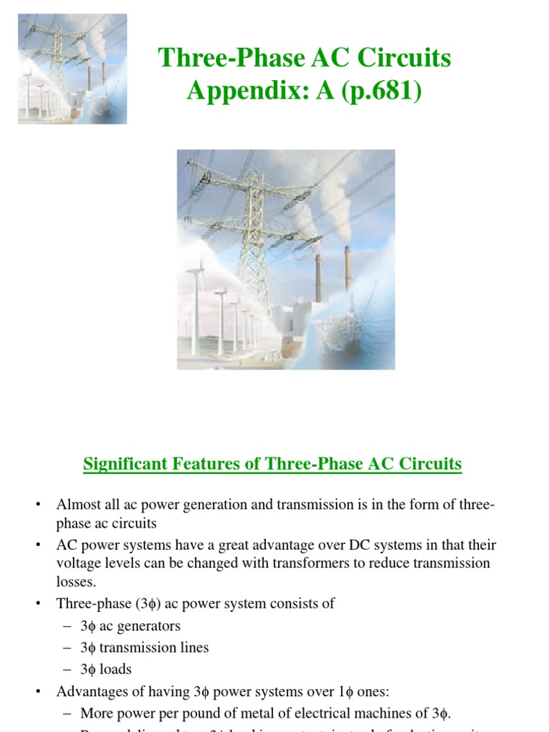 Three-Phase AC Circuits Appendix: A (p.681) | PDF | Alternating Current ...