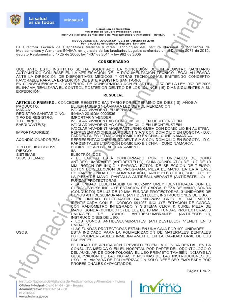 Bluephase® G4-Lámpara Led de Polimerización Ivoclar Vivadent Bluephase ...