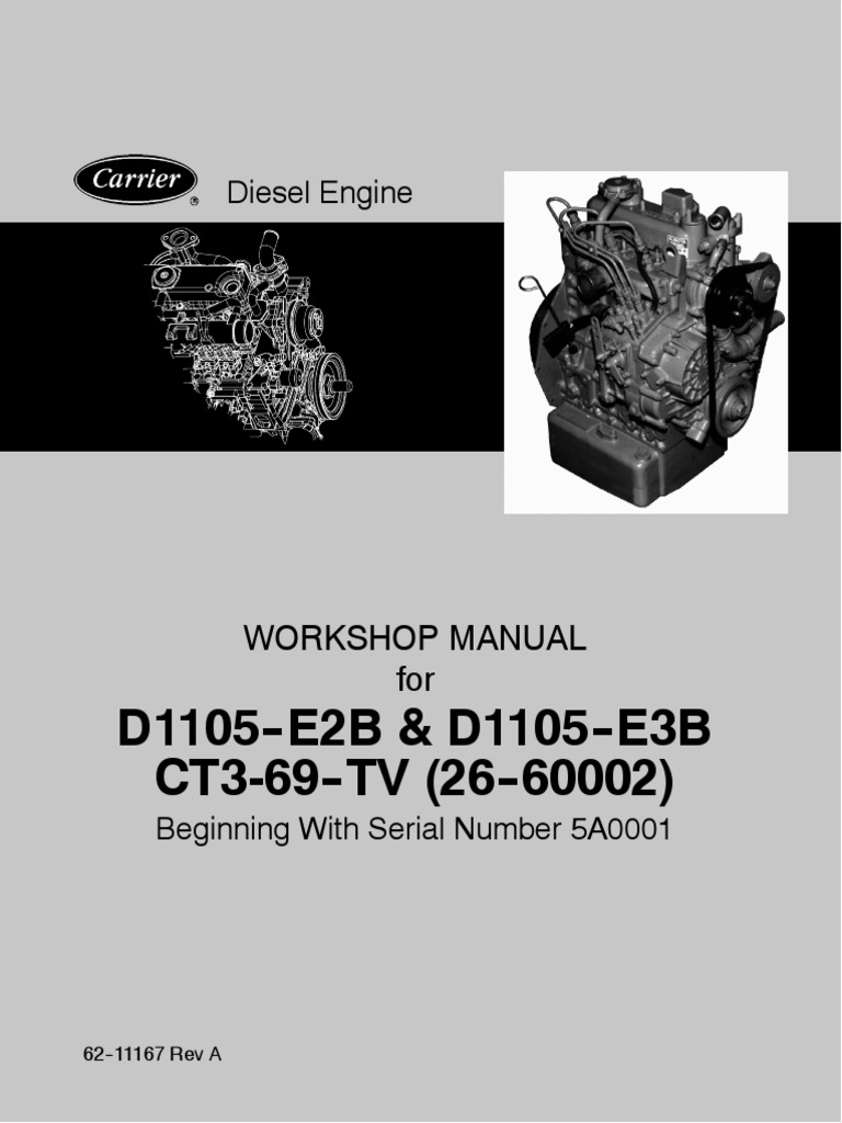 D1105 - E2B & D1105 - E3B CT3-69 - TV (26 - 60002) : Diesel Engine | PDF | Screw | Horsepower