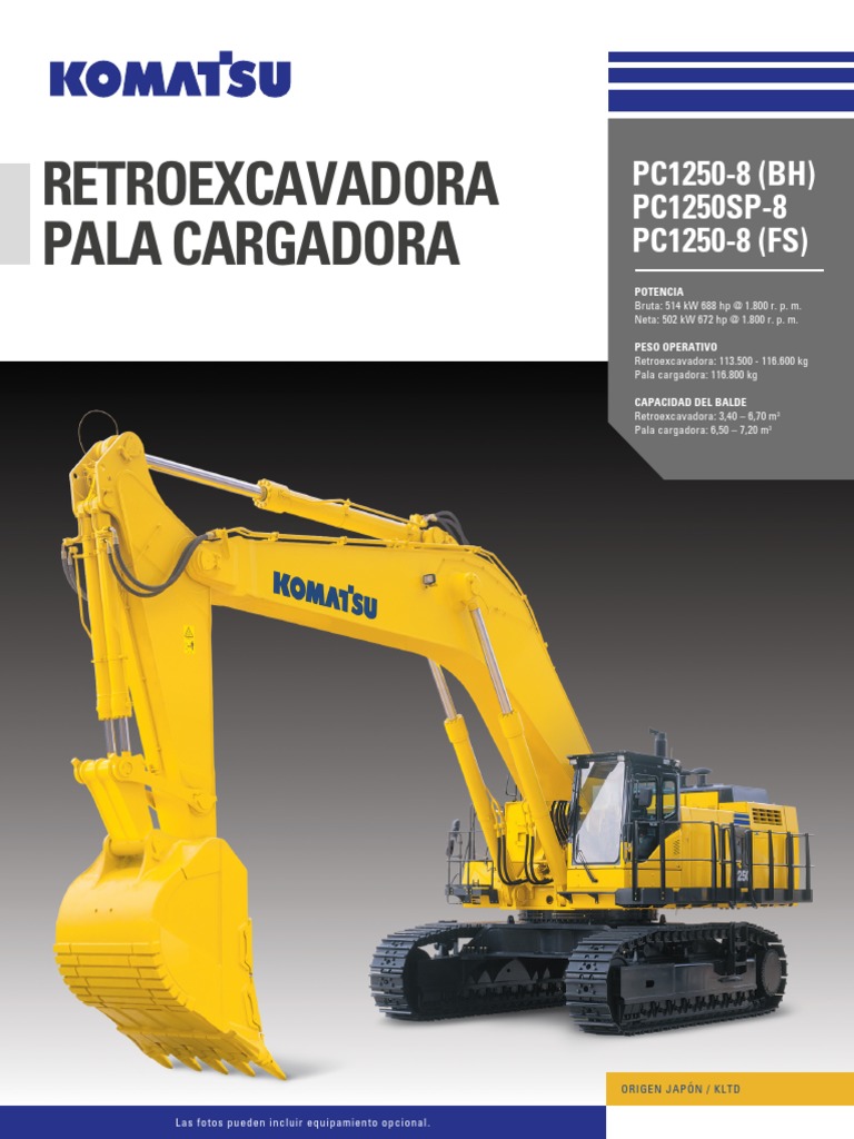 Komatsu - E.H - PC1250-8 - 6.70 m3 | PDF | Ingeniería mecánica
