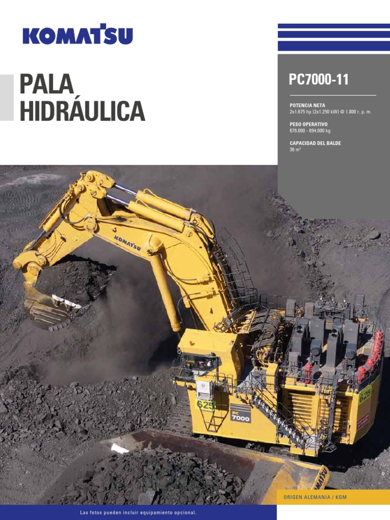 Komatsu - P.H - PC7000-11 - 36.00 m3 | PDF | Ingeniería de confiabilidad