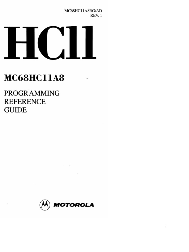 68HC11 Programming Reference (Motorola) WW | PDF