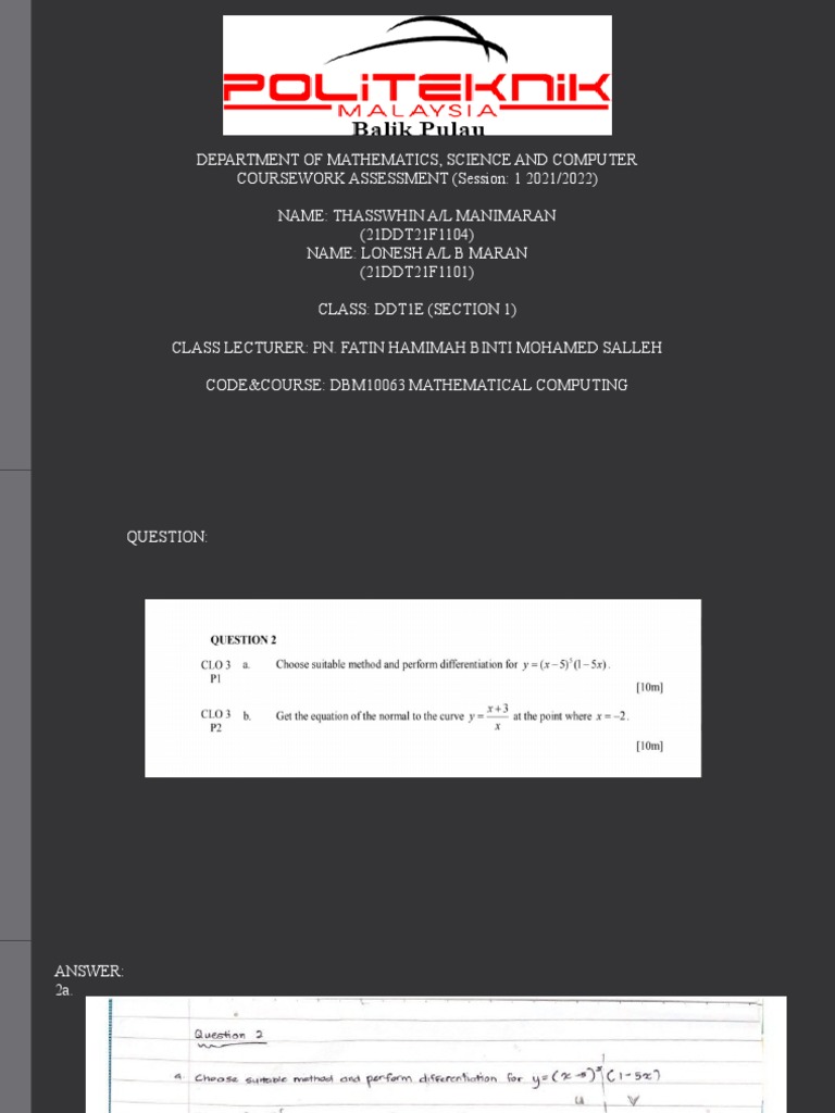 Maths Presentation | PDF