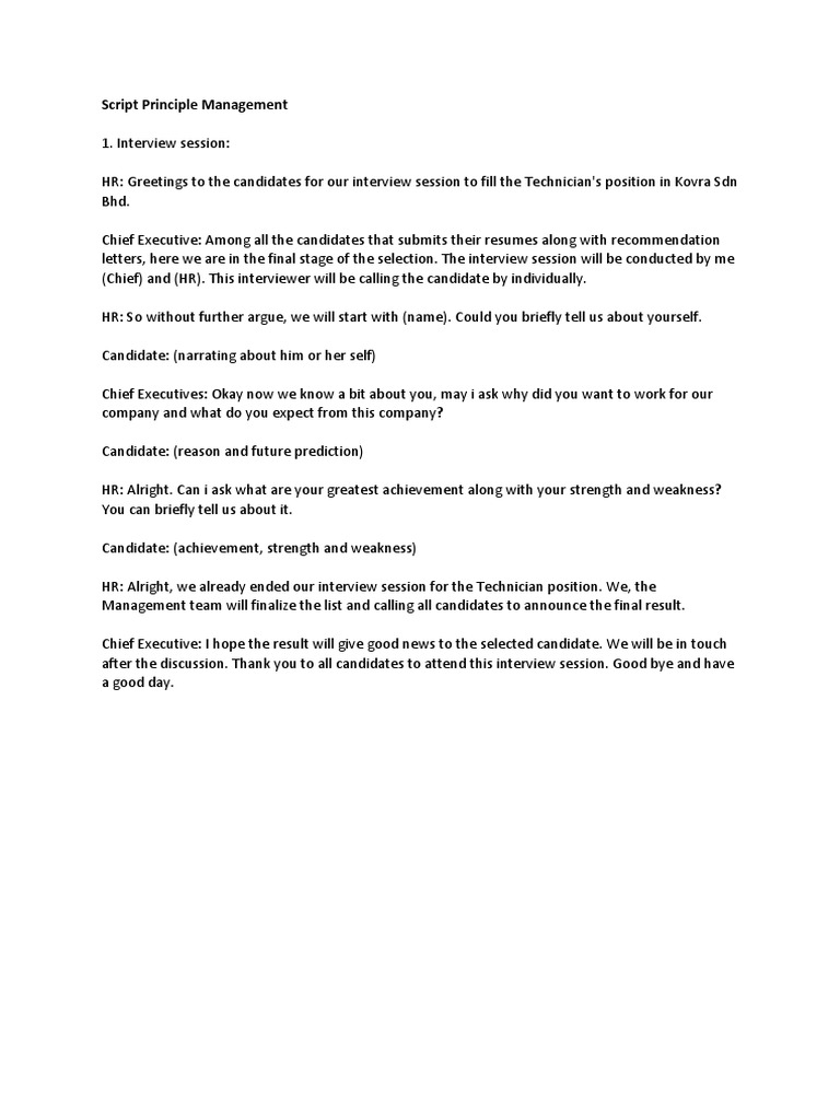 Script Principle Management | PDF