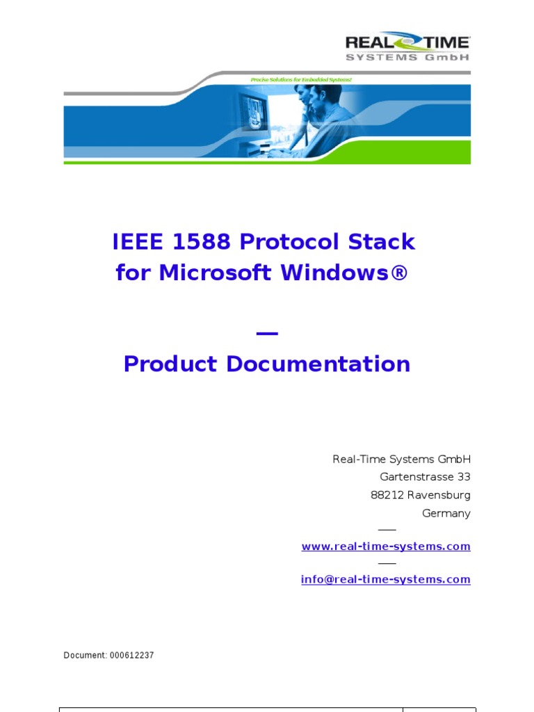Rts Ieee1588-Ptp Windows Manual | PDF | Computer Network | Digital ...