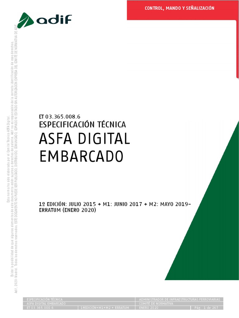 Et 03.365.008.6+m1+m2 Asfa Digital Embarcado Erratum | PDF | Transporte ...