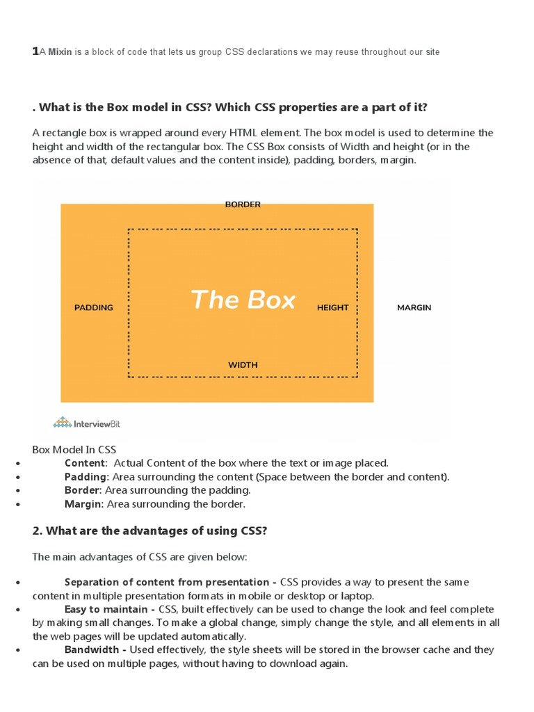 CSS Questions | PDF | Html Element | Html