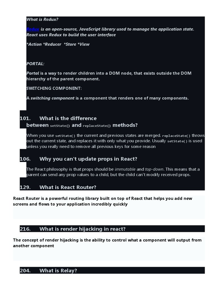 React Questions | Download Free PDF | Document Object Model | Java Script React Questions | Download Free PDF | Document Object Model | Java Script