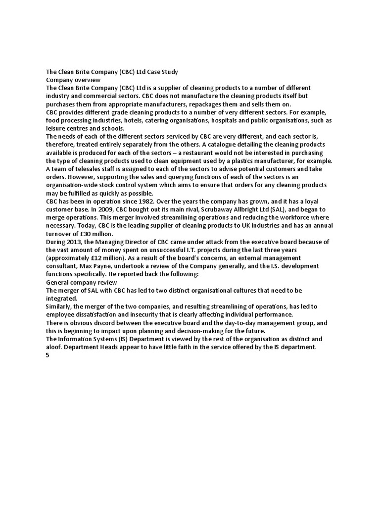 CBC Case Study | Download Free PDF | Information System | Usability