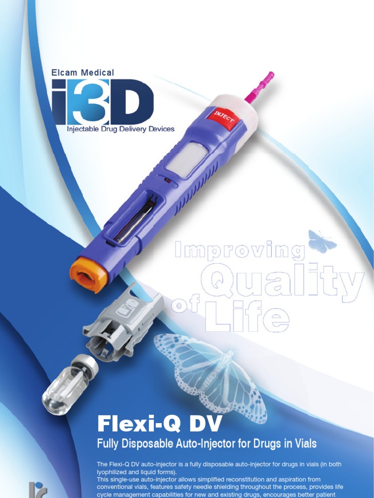 Fully Disposable Auto Injector For Drugs in Vials | Syringe | Injection ...