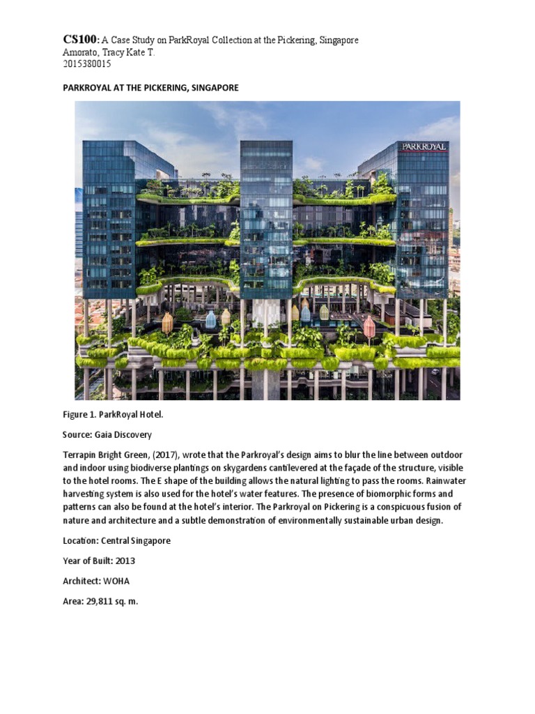 Case Study Parkroyal | PDF | Climate | Natural Environment