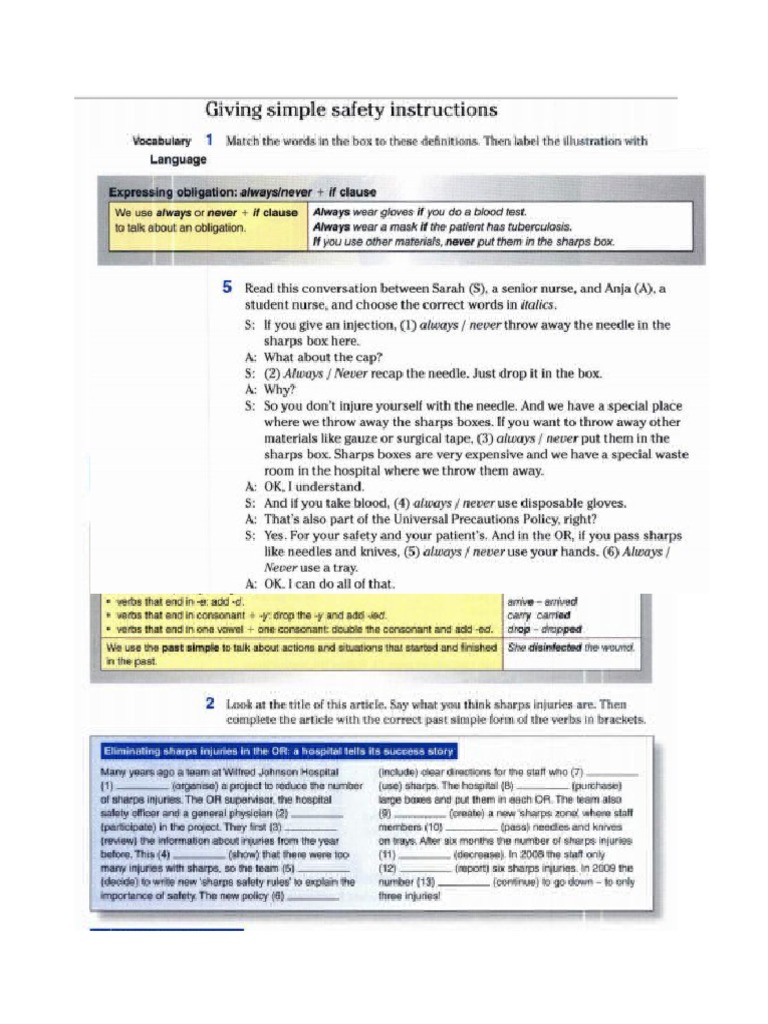Giving Simple Safety Instructions | PDF