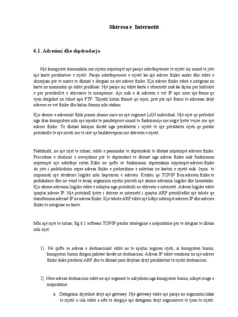 Seminar 6 - Adresimi IP | PDF