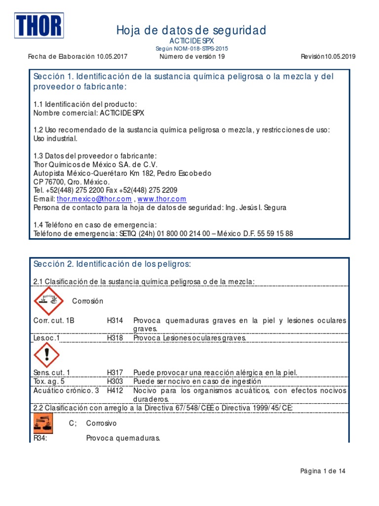 Acticide SPX | PDF | Agua | Contaminación