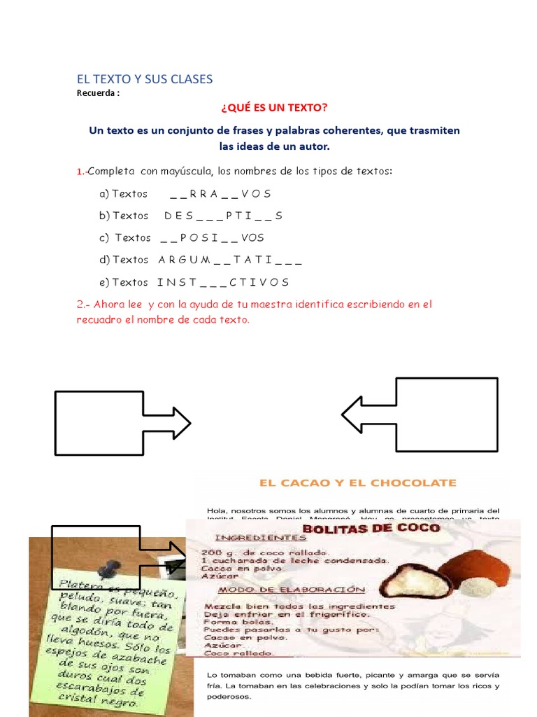 FICHA de Tipos de Texto | PDF