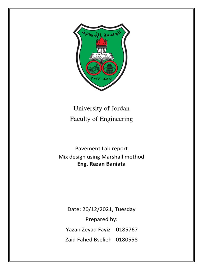 Analysis of Bituminous Mix Designs Using the Marshall Method | PDF ...