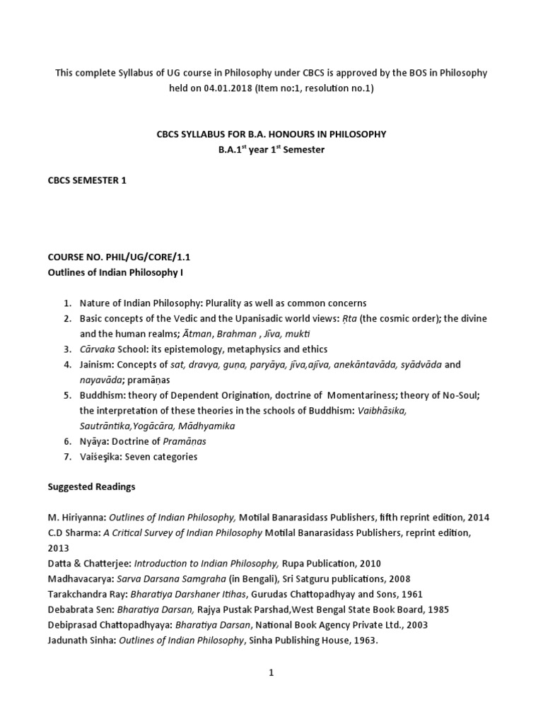 UG Philosophy Syllabus Overview | PDF | A Priori And A Posteriori ...