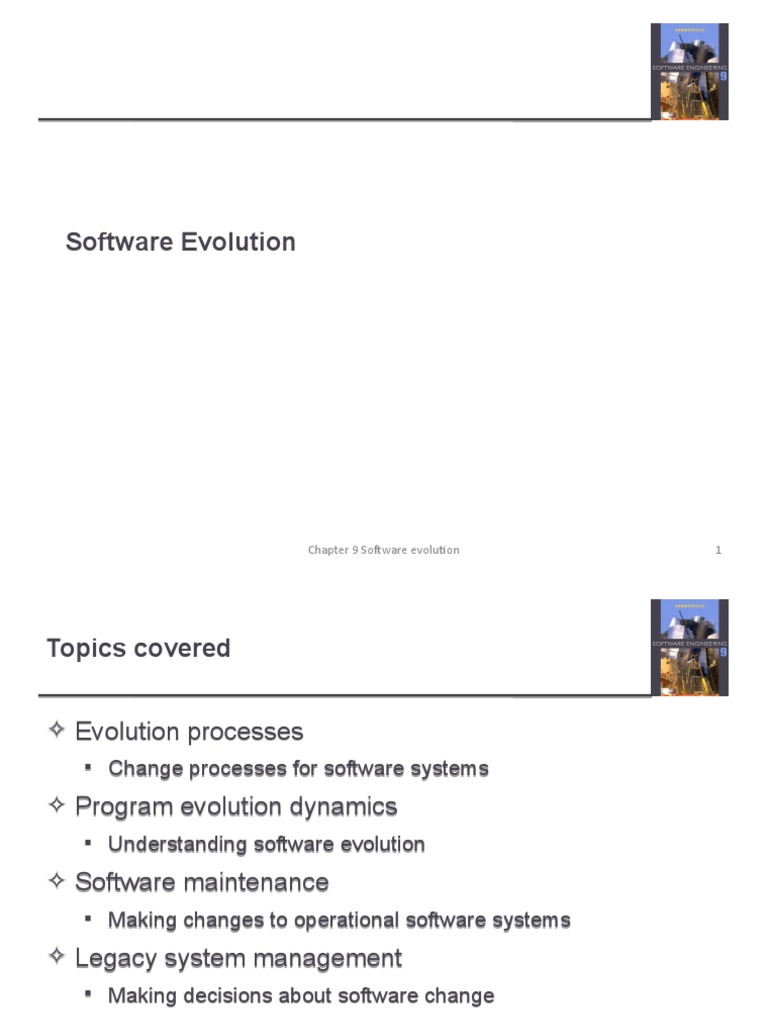 1 Chapter 9 Software Evolution Pdf Software Evolution