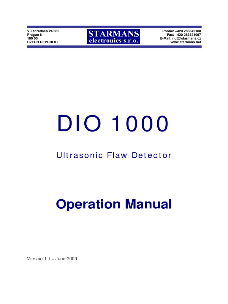 DIO 1000 v1.1 - EN Op Manual | PDF | Bandwidth (Signal Processing ...