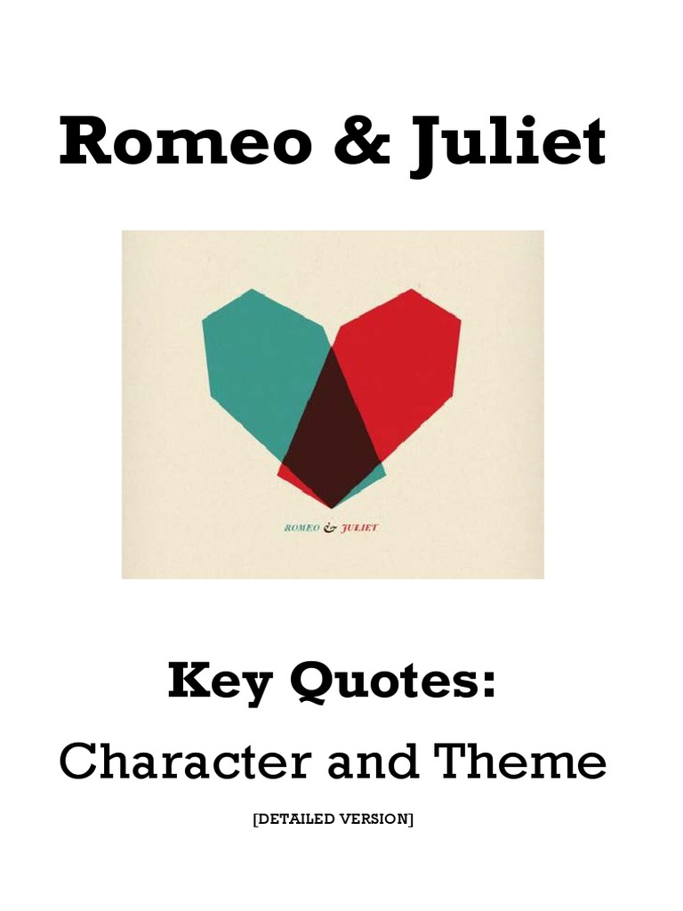 Romeo and Juliet Key Quotes.104140019 | PDF | Characters In Romeo And ...
