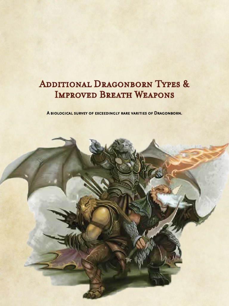 Biological Survey of Rare Dragonborn Varieties and Their Unique Breath ...