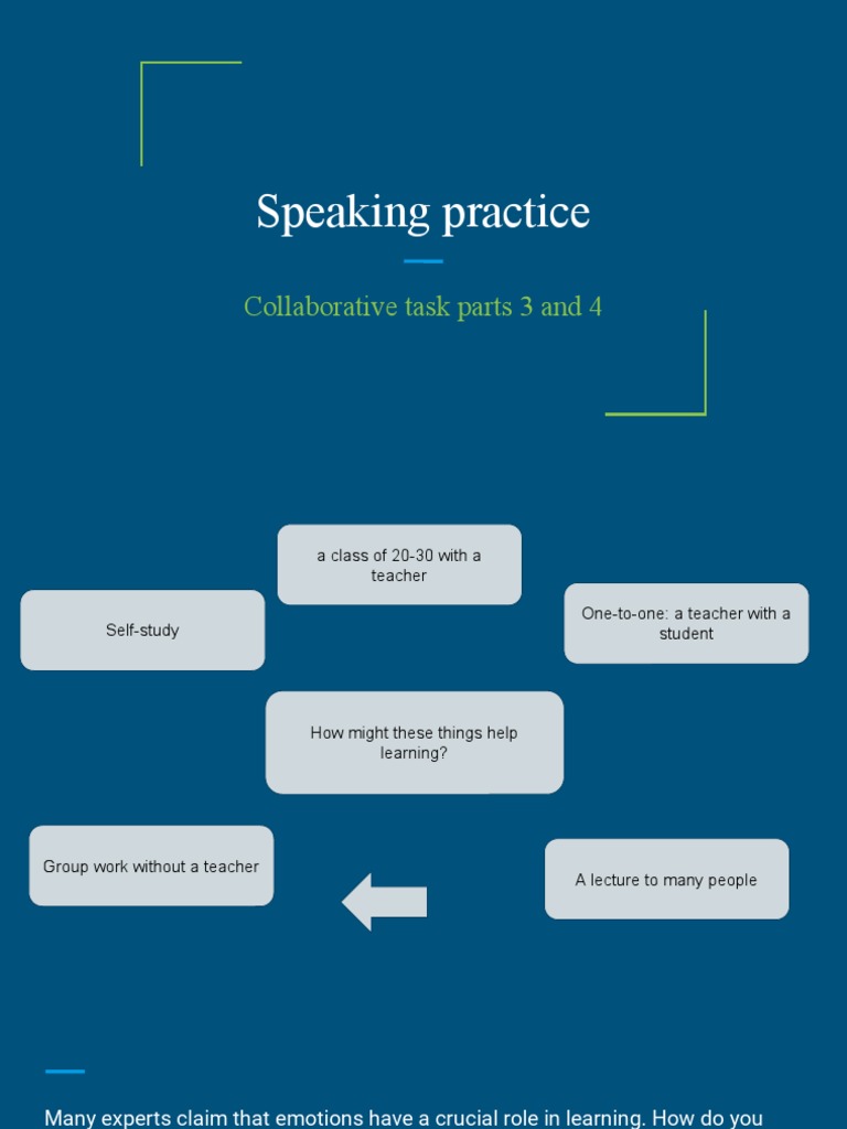 Speaking Practice: Collaborative Task Parts 3 and 4 | PDF | Car ...