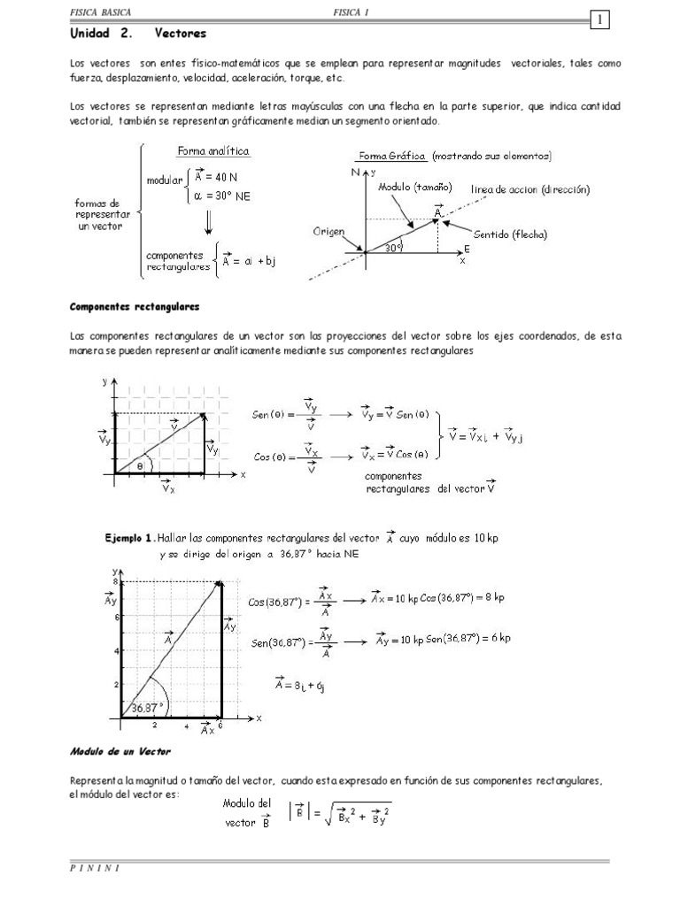 Unidad 2 VECTORES | PDF | Vector Euclidiano | Espacio vectorial