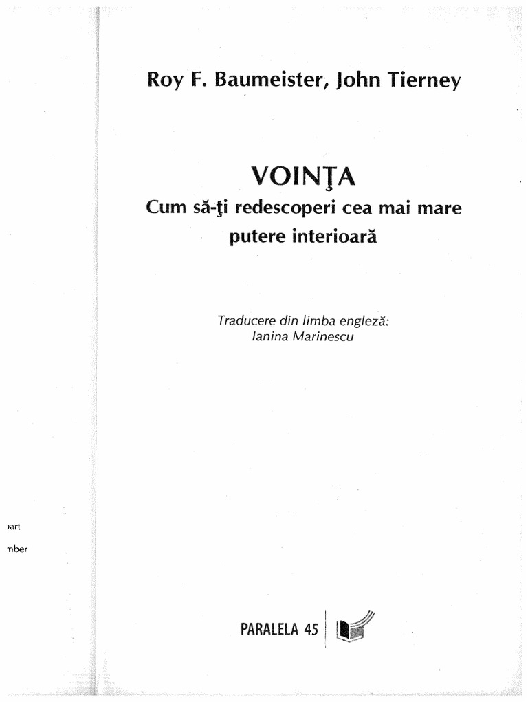 VOINTA - Roy Baumeister | PDF