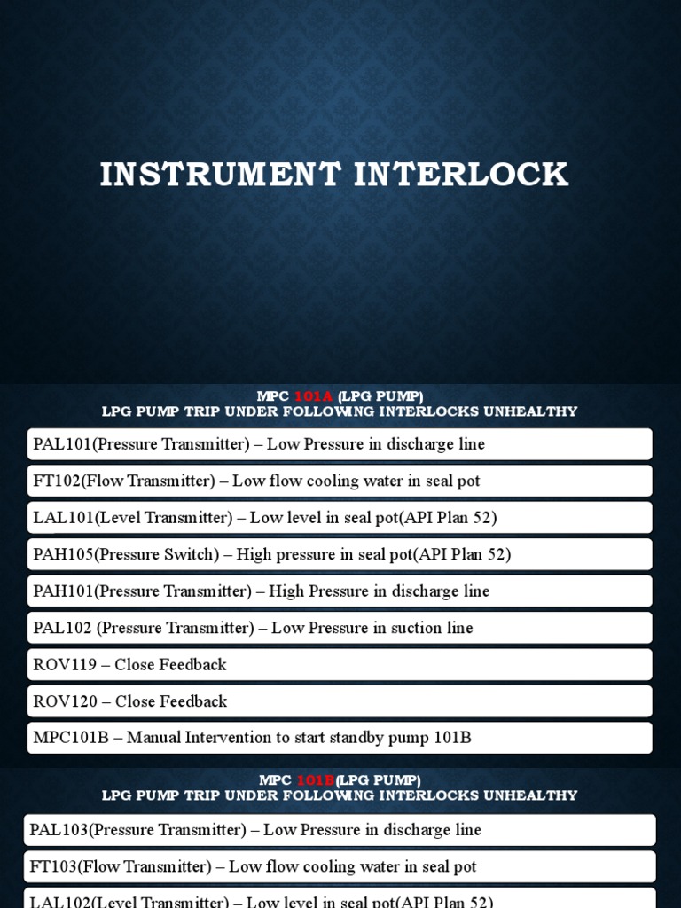Instrument Interlock System Overview | PDF | Pump | Valve