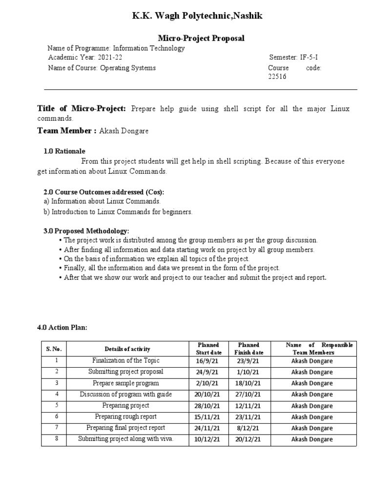 Osy Microproject | PDF | Command Line Interface | Filename