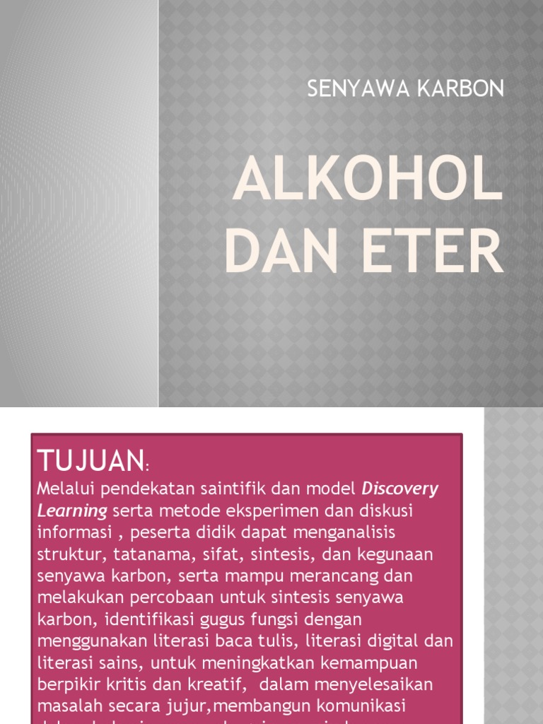 Alkohol Dan Eter | PDF