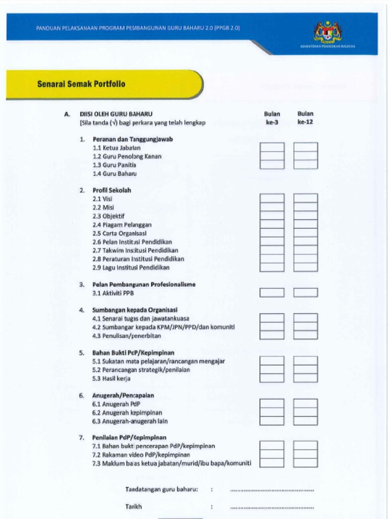 Senarai Semak Portfolio | PDF