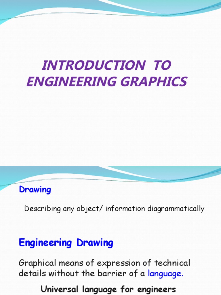 Introduction To Engineering Graphics | PDF | Technical Drawing | Drawing