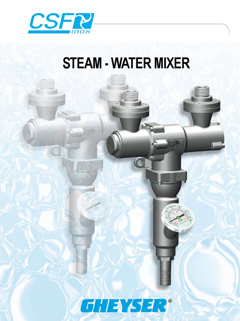 Steam - Water Mixer | PDF | Valve | Water Heating